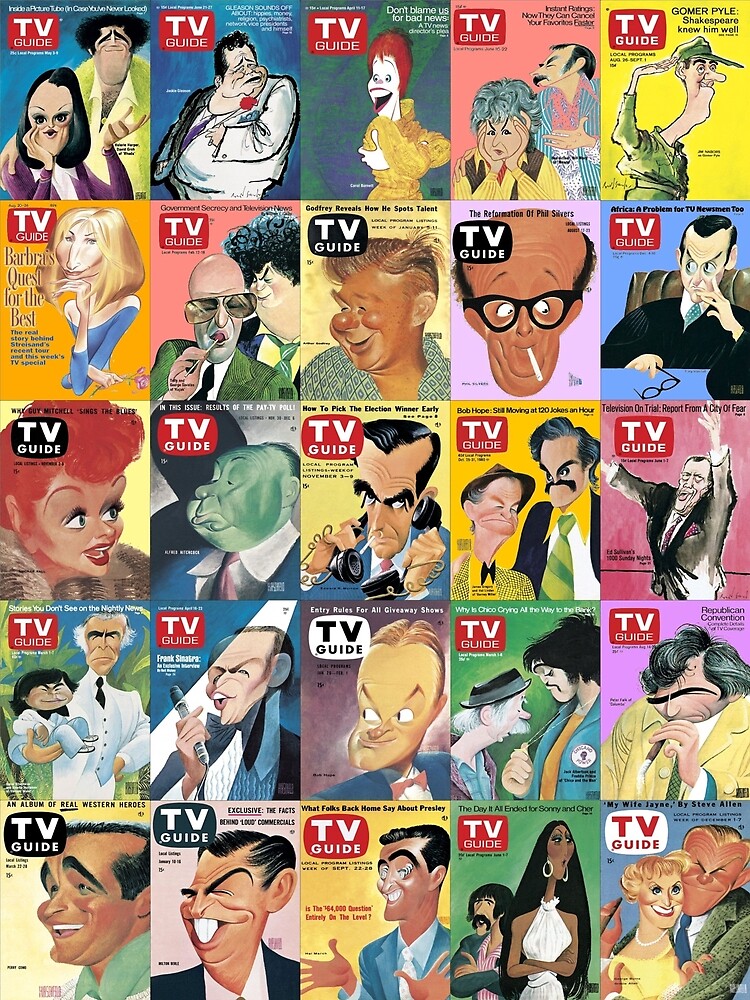 "TV Guide Caricatures" Poster for Sale by Montage-Madness | Redbubble