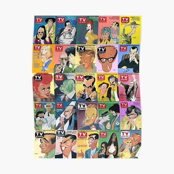 "TV Guide Caricatures" Poster by Montage-Madness | Redbubble