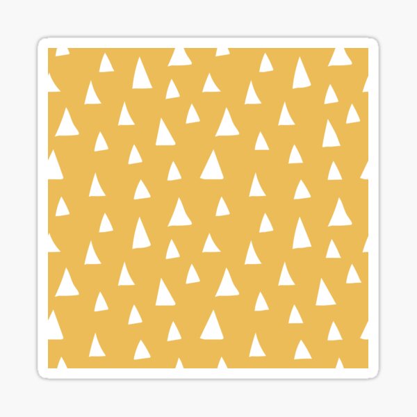 "Yellow white pastel triangles" Sticker for Sale by essskina | Redbubble