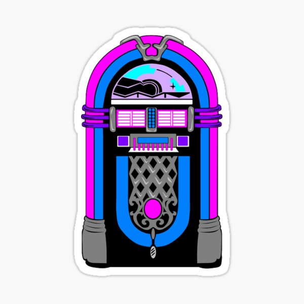 "Jukebox" Sticker for Sale by Inez-kemmy | Redbubble