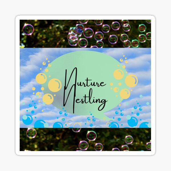"Nurture Nestling bubble print scenic" Sticker for Sale by NestlingRay ...