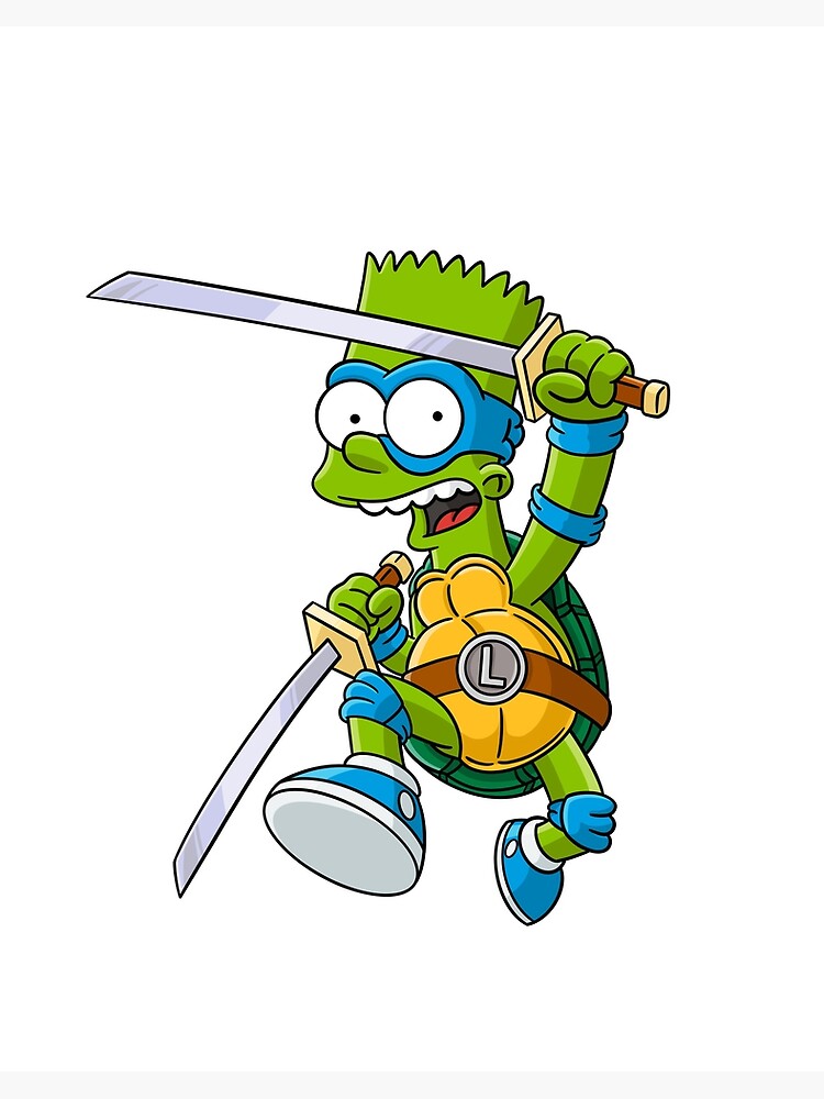 "Ninja Turtle Bart - TMNT - SIMPSONS" Poster for Sale by ...