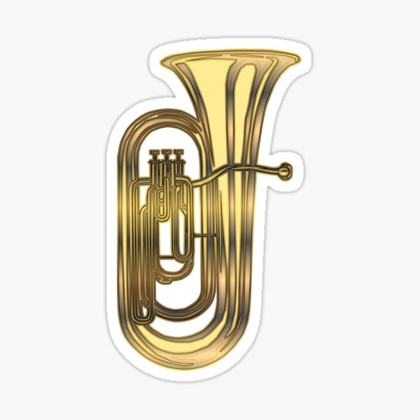 "Tuba 01" Sticker for Sale by Artman24 | Redbubble