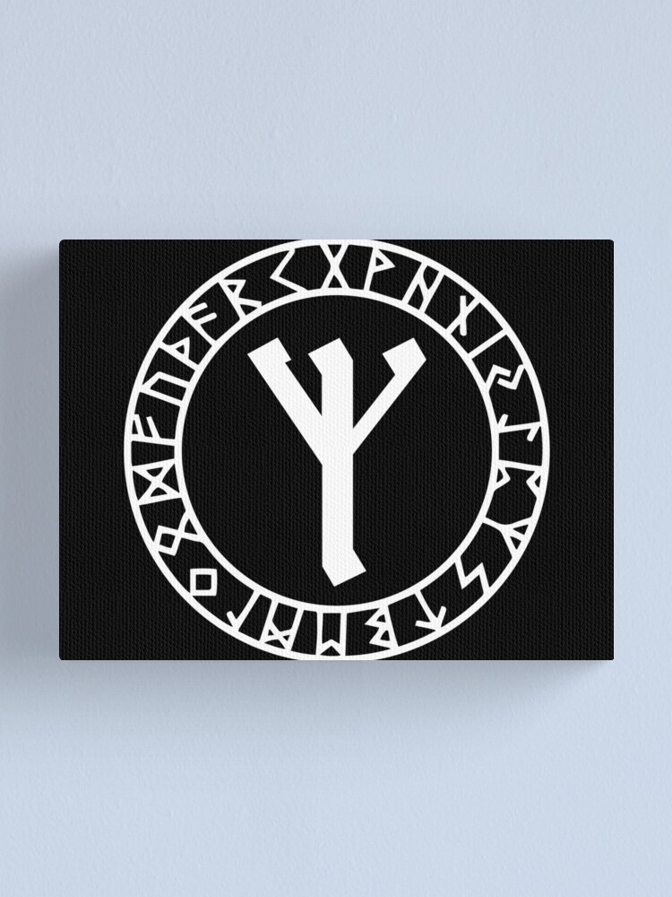 "Algiz Viking Protection Rune" Canvas Print by signsandsymbols | Redbubble