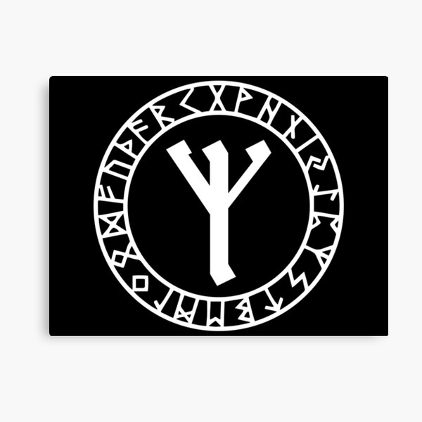 "Algiz Viking Protection Rune" Canvas Print by signsandsymbols | Redbubble