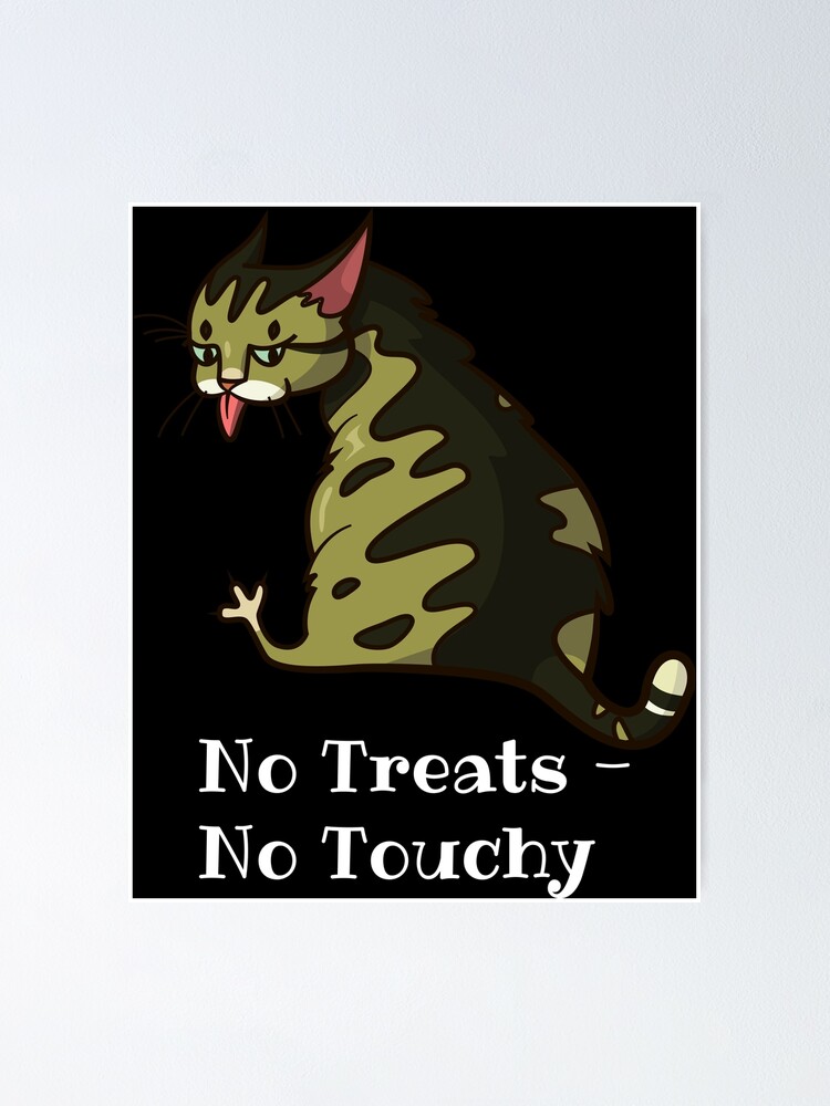 "Naughty Fat Tabby Cat No Touchy Meme" Poster by tatjanaostalce | Redbubble