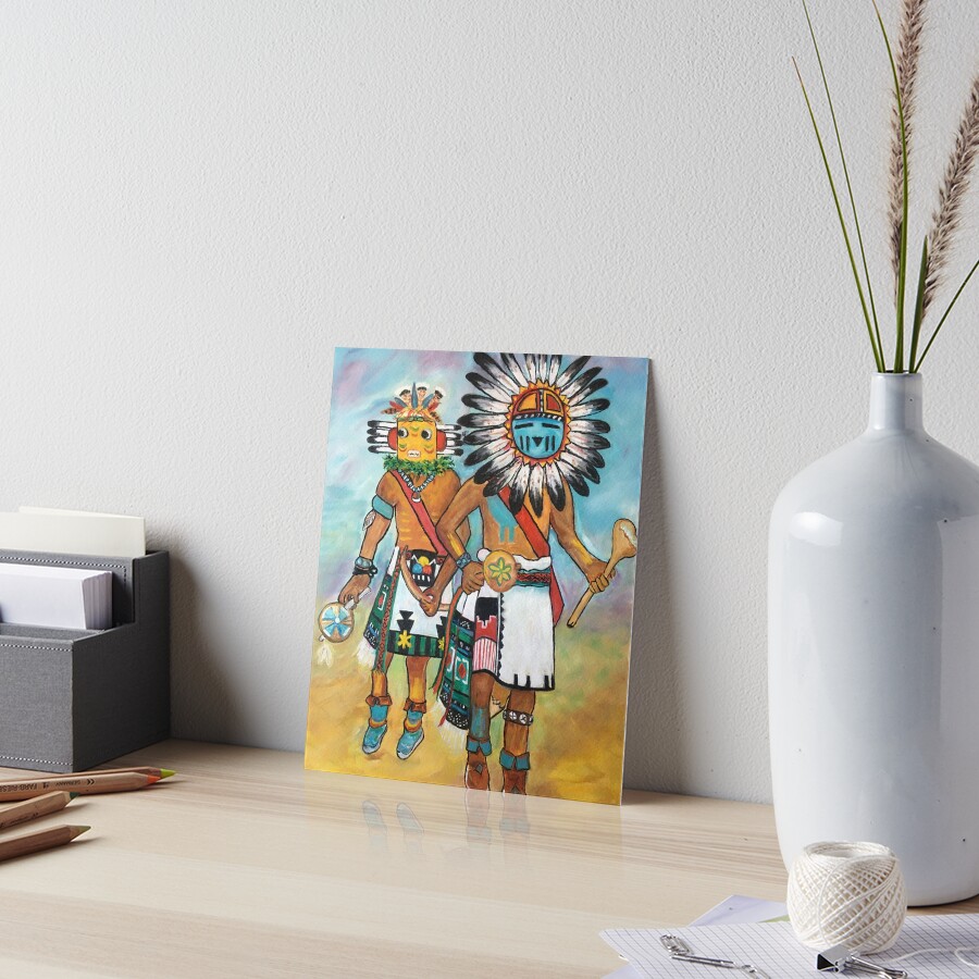 "Hopi Sun and Moon Kachinas" Art Board Print by tommielee44 | Redbubble
