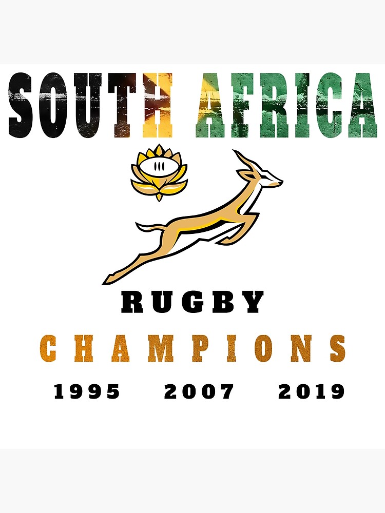 "Springbok Rugby South Africa Champions 2019" Poster by HippyTees ...