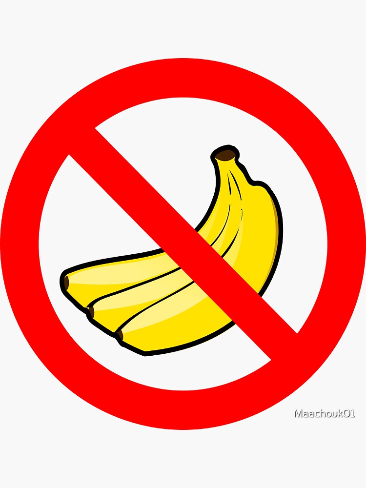"No Bananas on Boat Banana Hater Fishermen Superstition" Sticker for ...