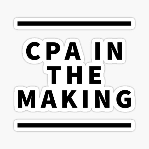 "CPA in the making Future CPA Stylish Text Design on black and color ...