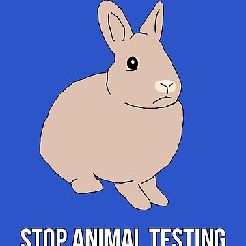 "Stop Animal Testing Rabbit Cartoon" Poster for Sale by KJCasey1982 ...
