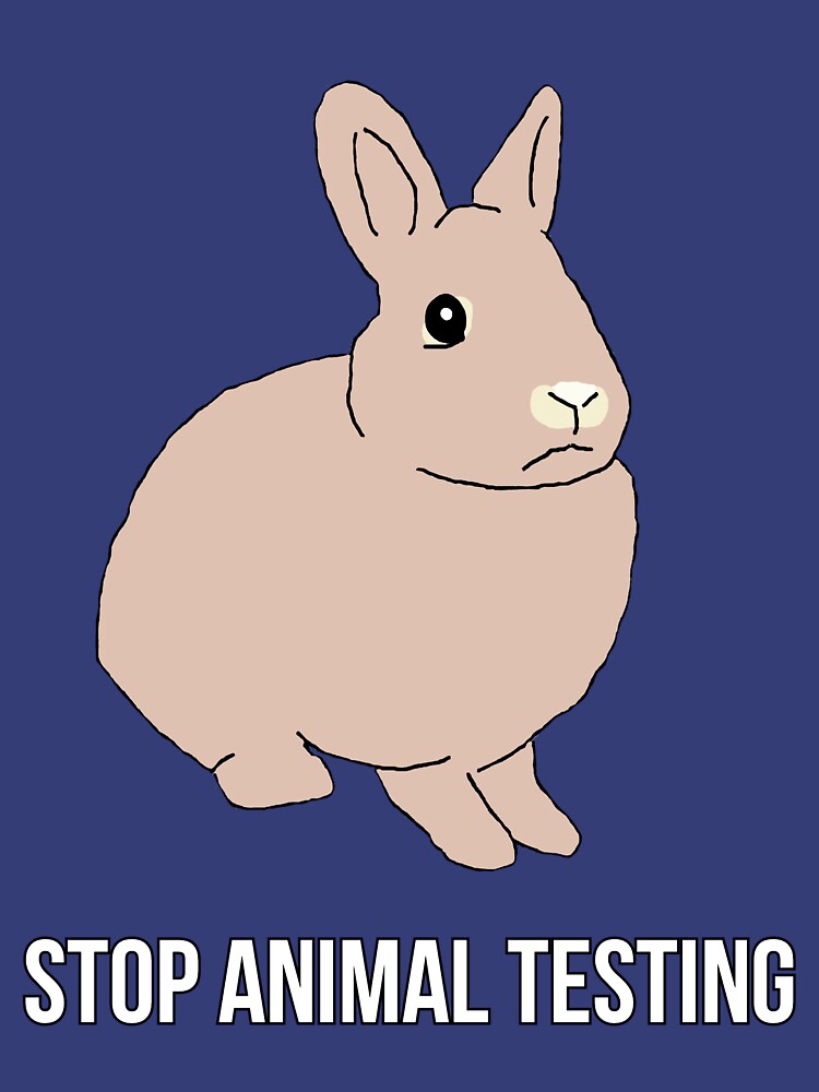 "Stop Animal Testing Rabbit Cartoon" T-shirt for Sale by KJCasey1982 ...