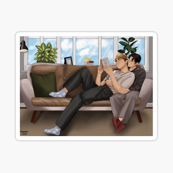 "Domestic Eruri" Sticker for Sale by filbertlvr | Redbubble