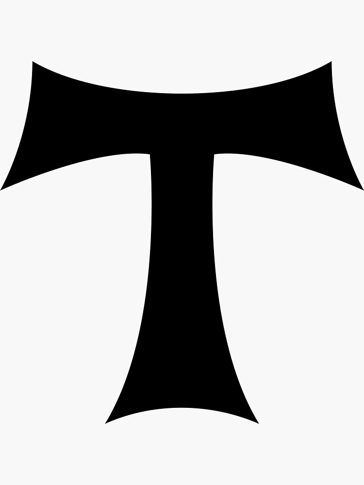 "Tau Saint Anthonys Cross Symbol" Sticker by signsandsymbols | Redbubble