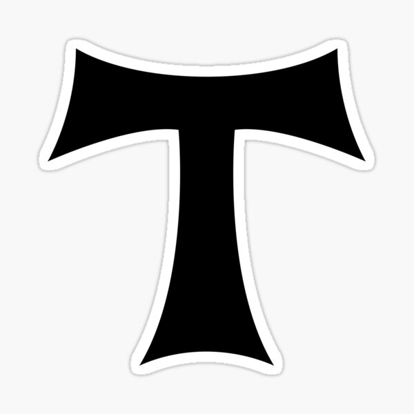 "Tau Saint Anthonys Cross Symbol" Sticker by signsandsymbols | Redbubble