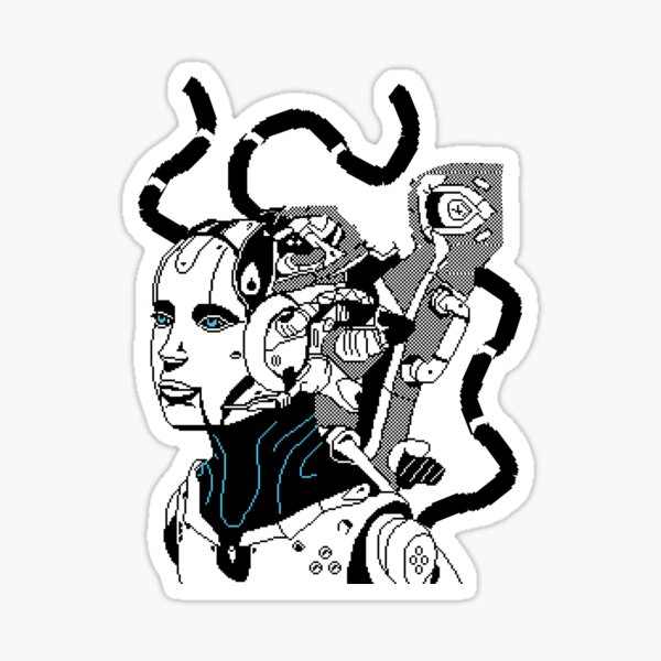 " anime cyborg women" Sticker for Sale by Vitanime4 | Redbubble