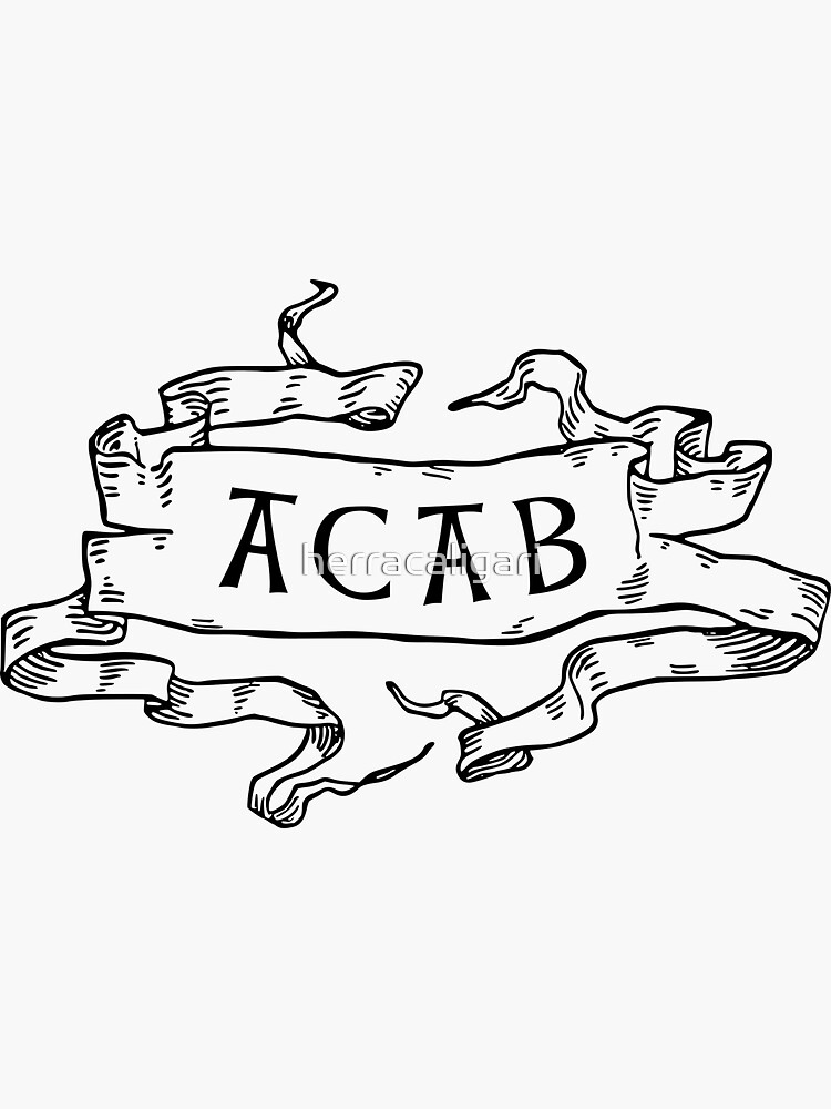 "Acab banner" Sticker for Sale by herracaligari | Redbubble
