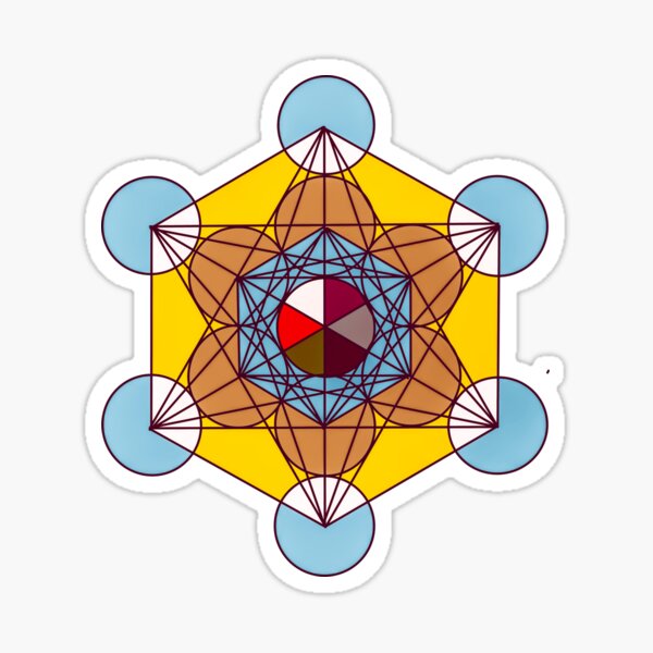 "Metatron cube" Sticker for Sale by Tech369 | Redbubble