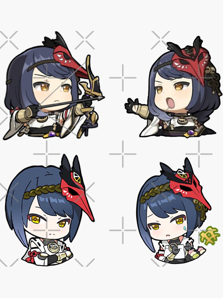 "Sara - Genshin Impact" Sticker for Sale by Aka-Hanako | Redbubble