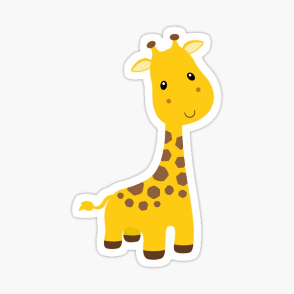 "Cute Cartoon Giraffe" Sticker for Sale by CaseOneDesigns | Redbubble