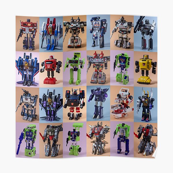 "Transformers G1 S1 Collage" Poster for Sale by TFsquareone | Redbubble