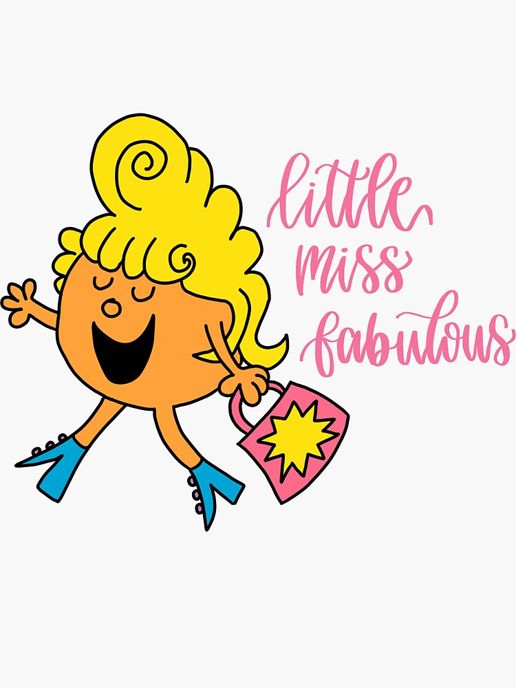 "Little Miss Fabulous " Sticker for Sale by ellenugget | Redbubble