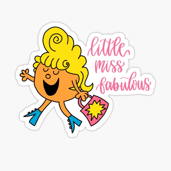 "Little Miss Fabulous " Sticker for Sale by ellenugget | Redbubble