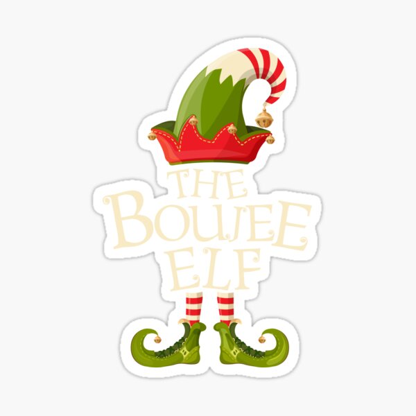 "The Boujee Elf Matching Family Group Christmas" Sticker for Sale by ...