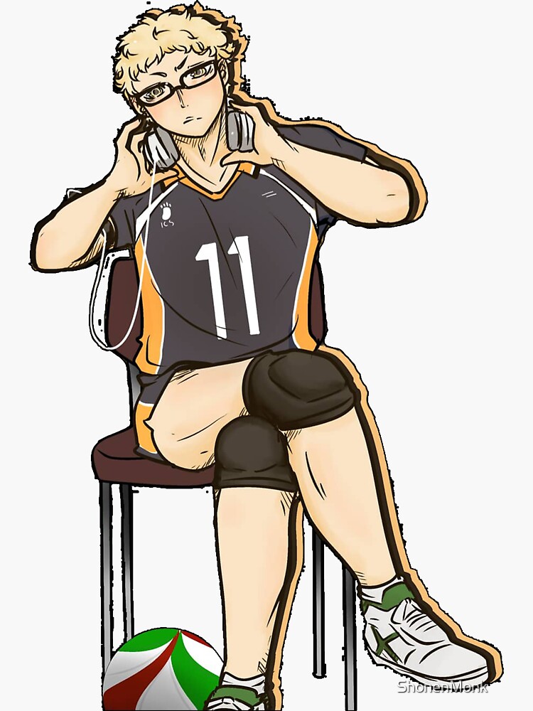 "haikyuu tsukishima" Sticker for Sale by ShonenMonk | Redbubble