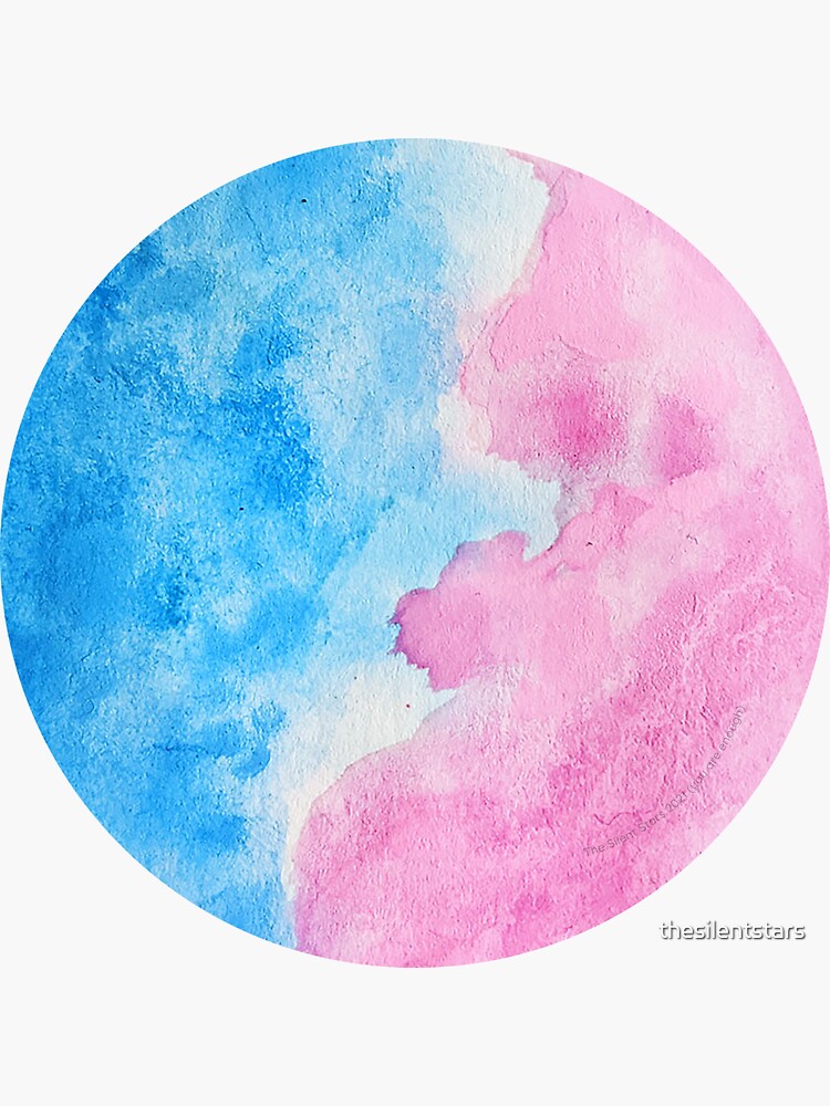 "Trans Pride Flag Moon" Sticker for Sale by thesilentstars | Redbubble