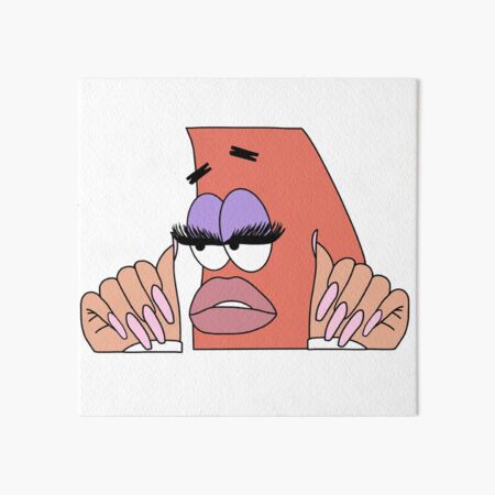 "Patrick Star Meme Lashes & Nails" Art Board Print for Sale by ...