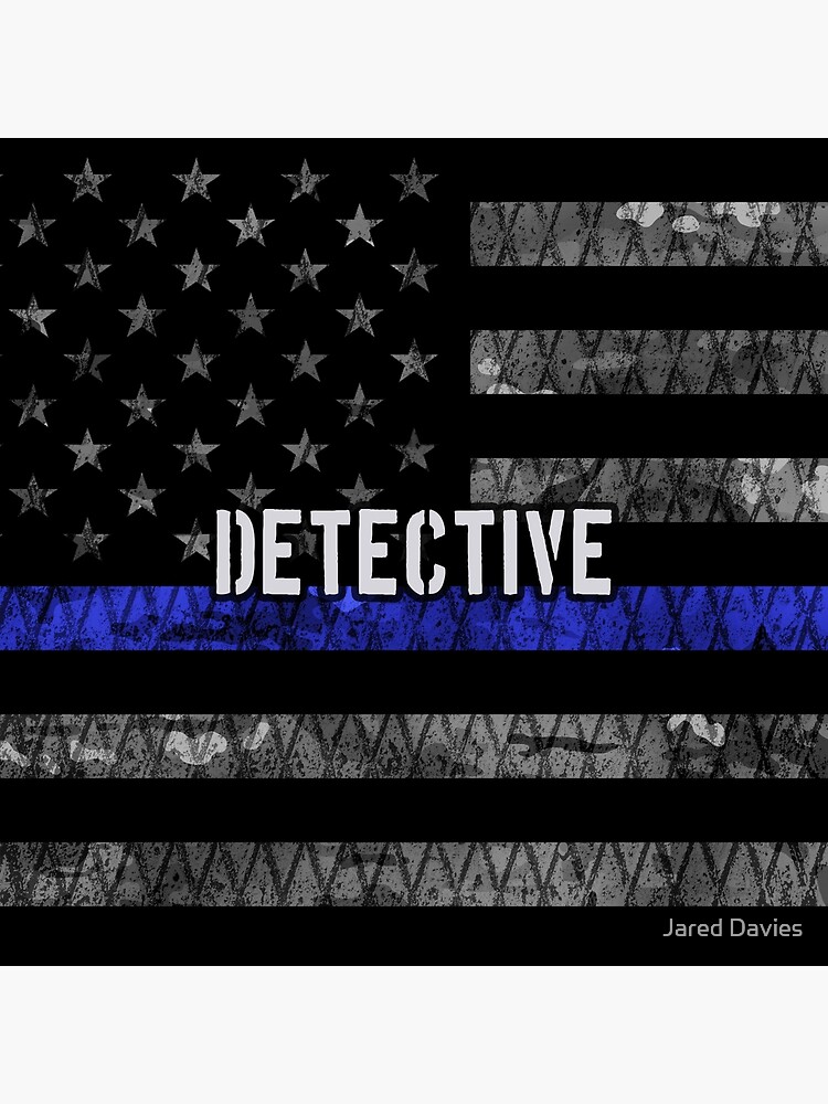 "Detective Thin Blue Line Distressed Flag" Poster by MilitaryCandA ...
