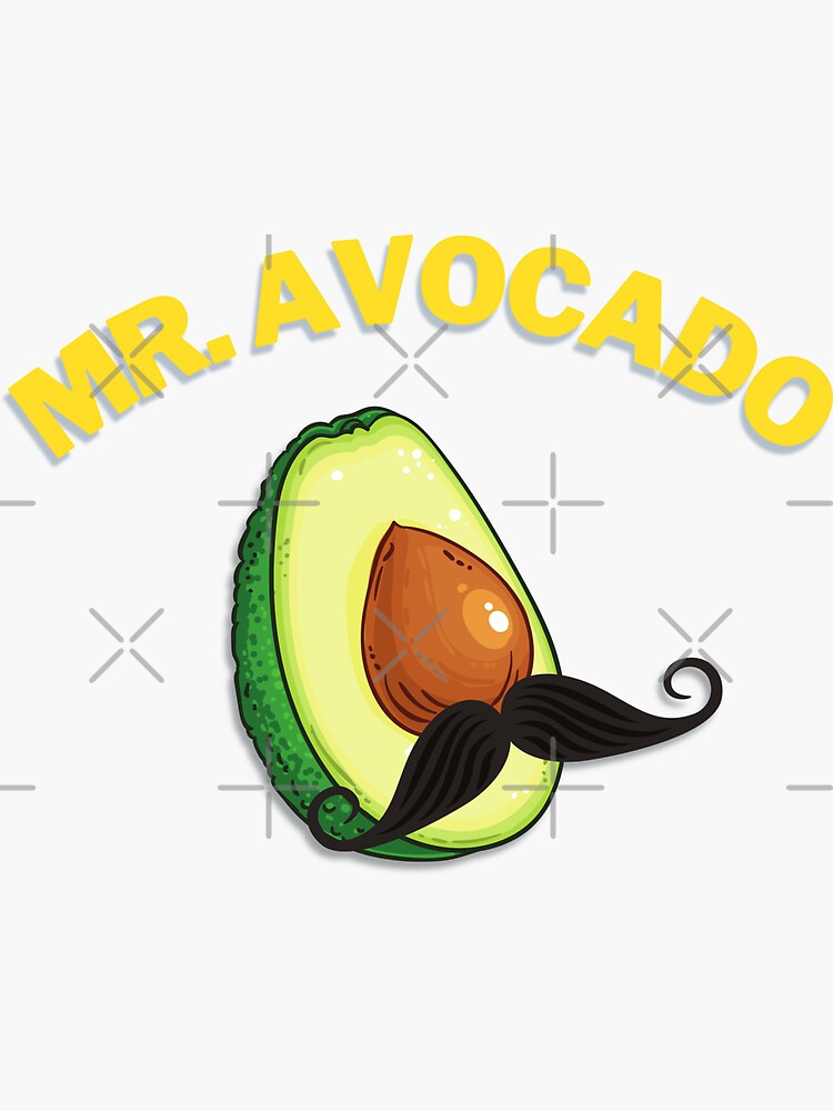 "Mr Avocado" Sticker for Sale by Prestige-Design | Redbubble