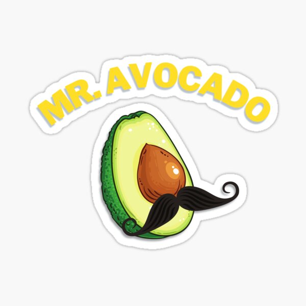 "Mr Avocado" Sticker for Sale by Prestige-Design | Redbubble