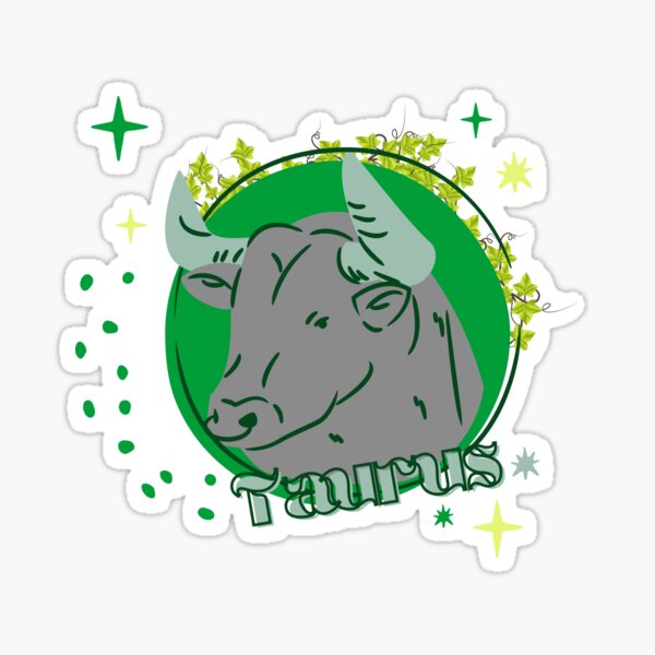 "Taurus" Sticker for Sale by TazGirlDesign | Redbubble