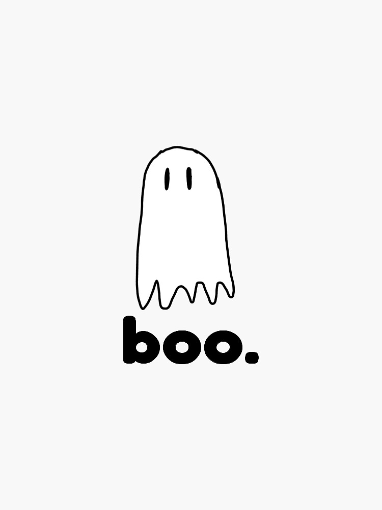 "boo ghost" Sticker by winniethedog | Redbubble