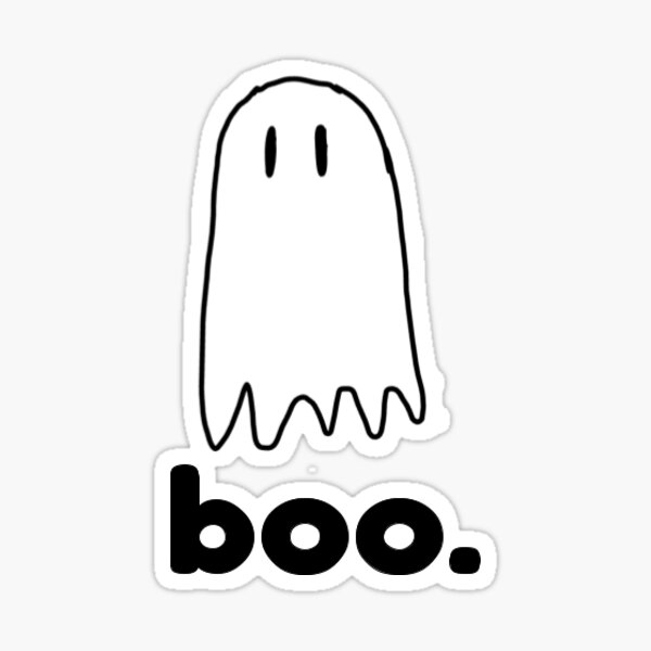 "boo ghost" Sticker by winniethedog | Redbubble