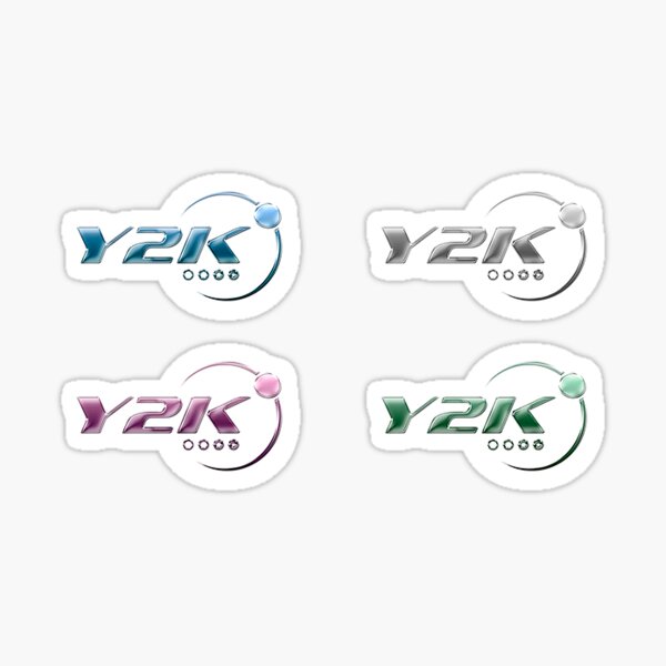 "Y2K logo" Sticker for Sale by mikkolunatic | Redbubble