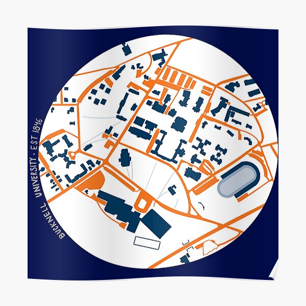"Bucknell campus map" Poster by briegot | Redbubble