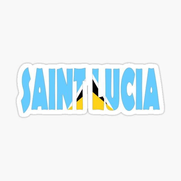 "Saint Lucia" Sticker by m0us3 | Redbubble