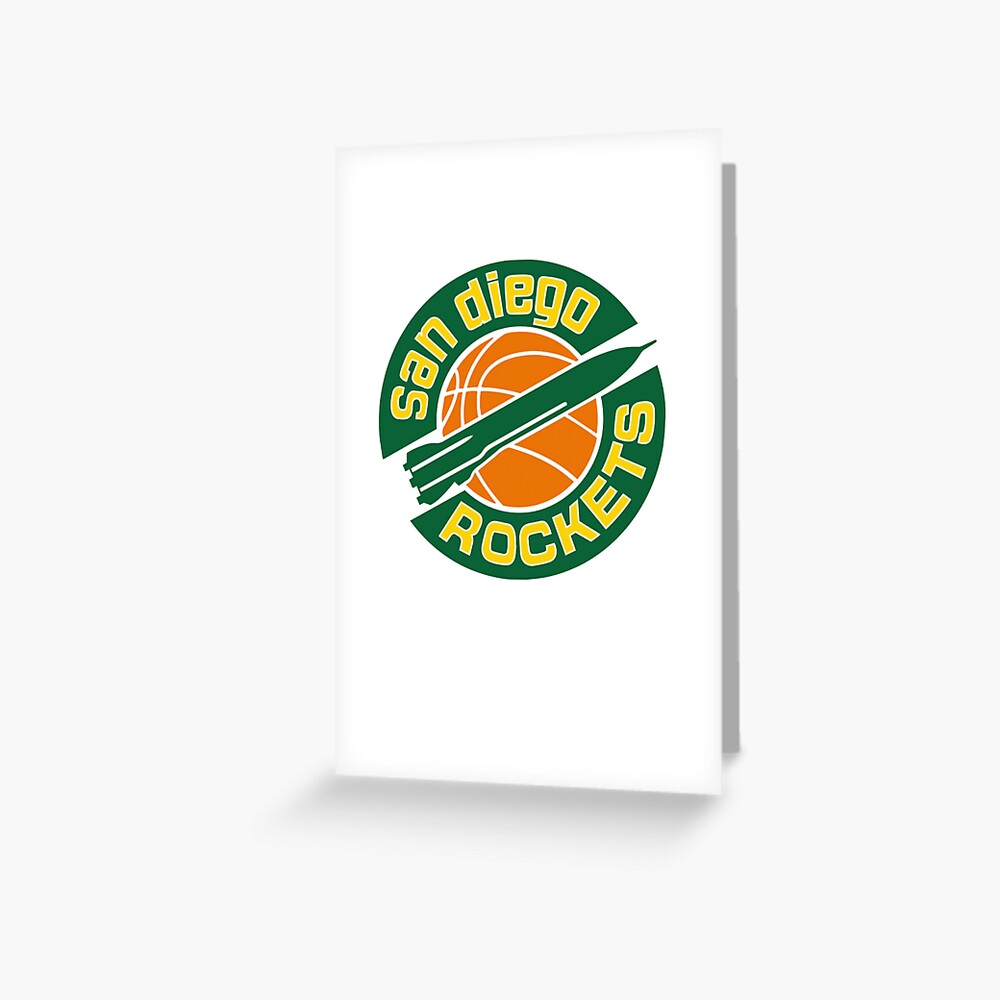 "San Diego Rockets Vintage Basketball Vintage Logo" Greeting Card by ...