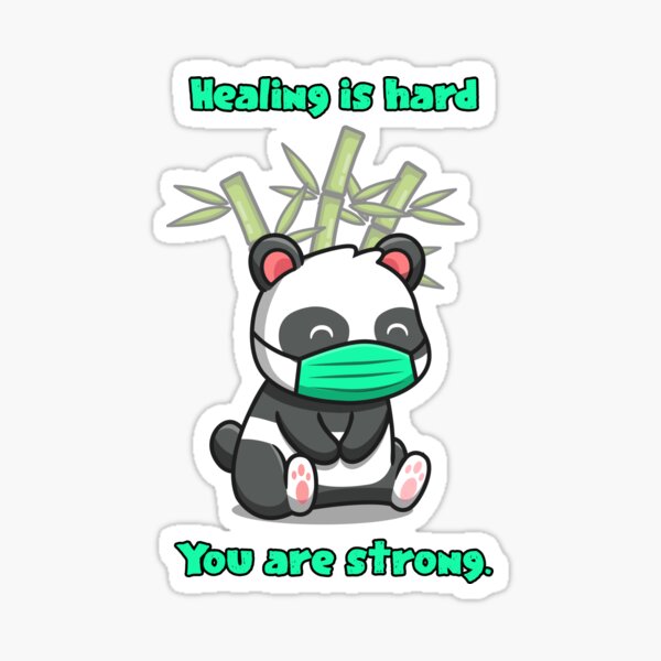 "Healing is hard you are strong" Sticker for Sale by SOKOLIK-OK | Redbubble