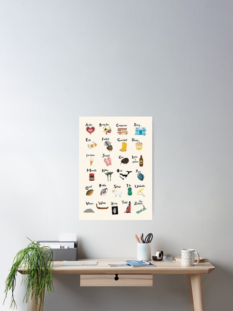"Kiwiana ABC Poster " Poster for Sale by d00dlesbymel | Redbubble