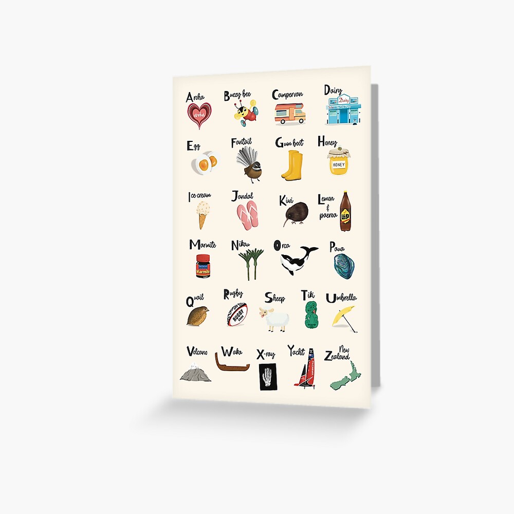 "Kiwiana ABC Poster " Poster for Sale by d00dlesbymel | Redbubble