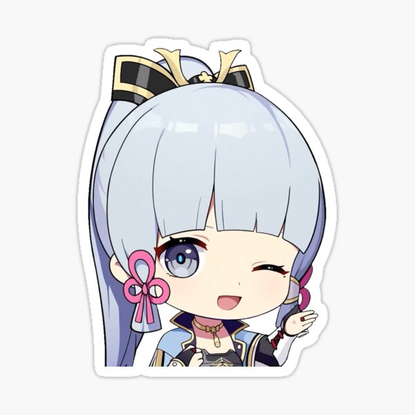 "Kamisato Ayaka | Genshin Impact Sticker "Greetings"" Sticker for Sale ...
