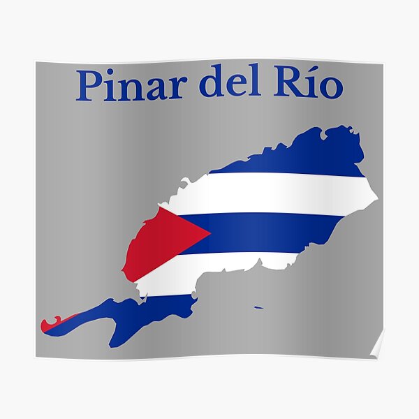"Pinar del Rio Province Map Design, Cuba." Poster for Sale by ...