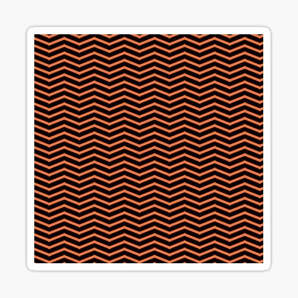 "Trendy Burnt Orange and Black Chevron Pattern" Sticker for Sale by ...