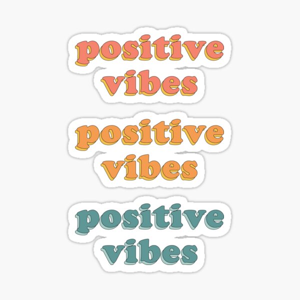 "positive vibes sticker pack" Sticker for Sale by latteeeeeeee | Redbubble