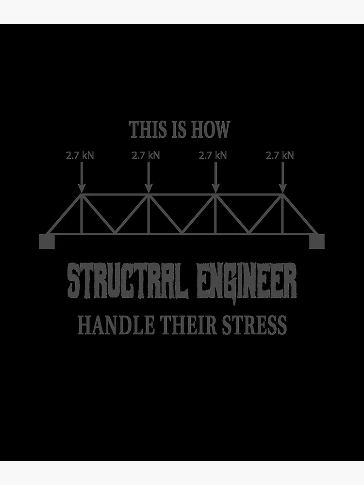 "Structural Engineers handle their stress" Poster for Sale by Eng-nest | Redbubble