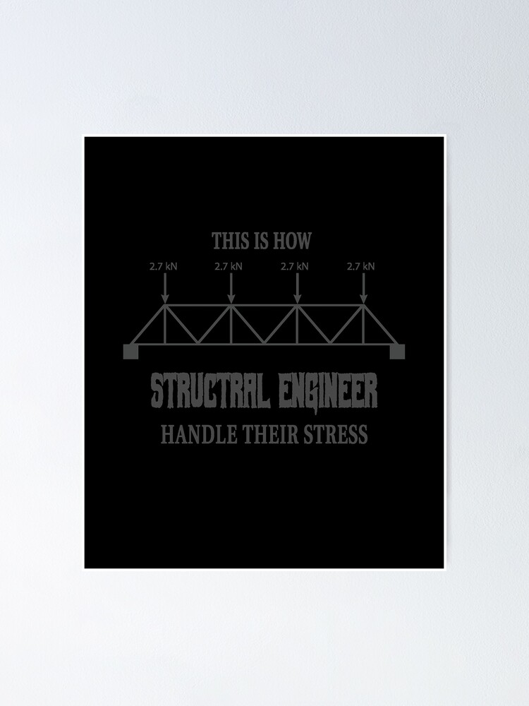 "Structural Engineers handle their stress" Poster for Sale by Eng-nest | Redbubble